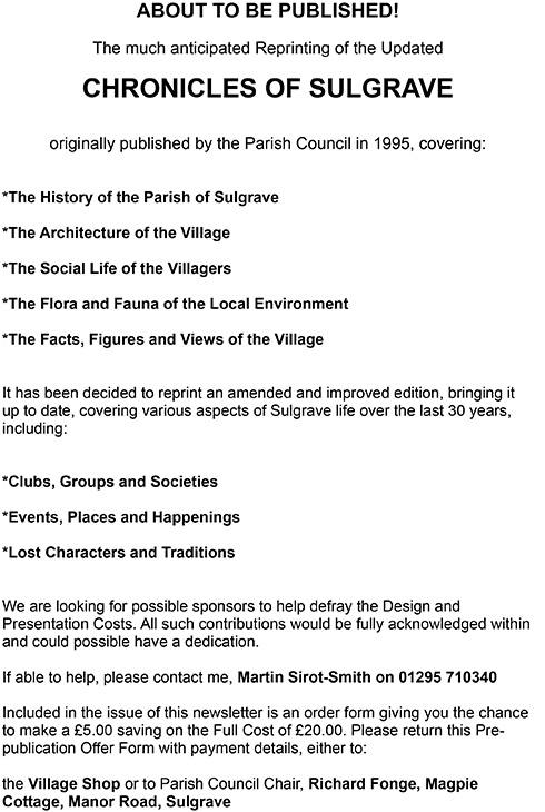 The original “CHRONICLES OF SULGRAVE” reprinted and updated. « Sulgrave ...